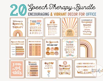 Speech Therapy Room Posters Decor - Etsy