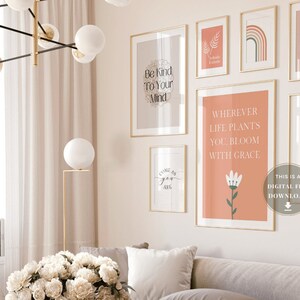 16 Boho Therapist Office Decor Signs Counselor Posters Therapy Wall Art ...