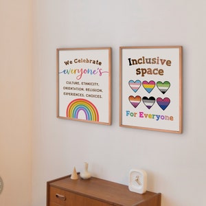 12 Inclusion Posters School Counselor Office Decor Inclusive Wall Art ...