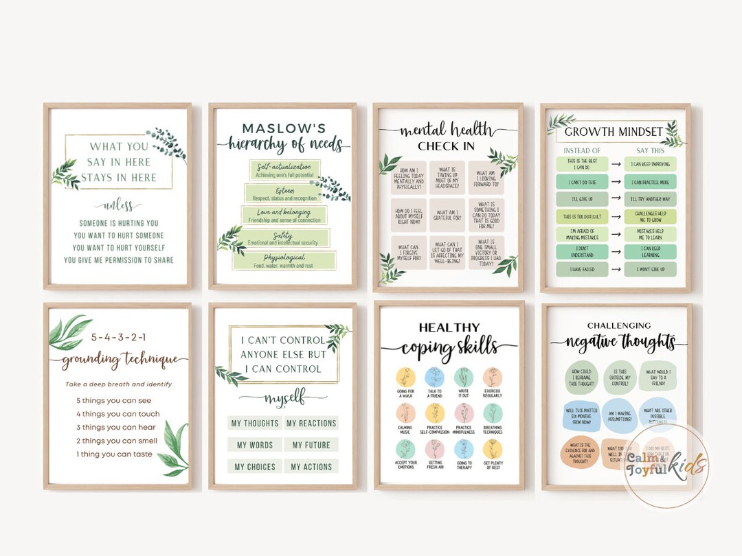 40 Therapist Office Decor Art Psychologist Posters Wall Print Mental ...