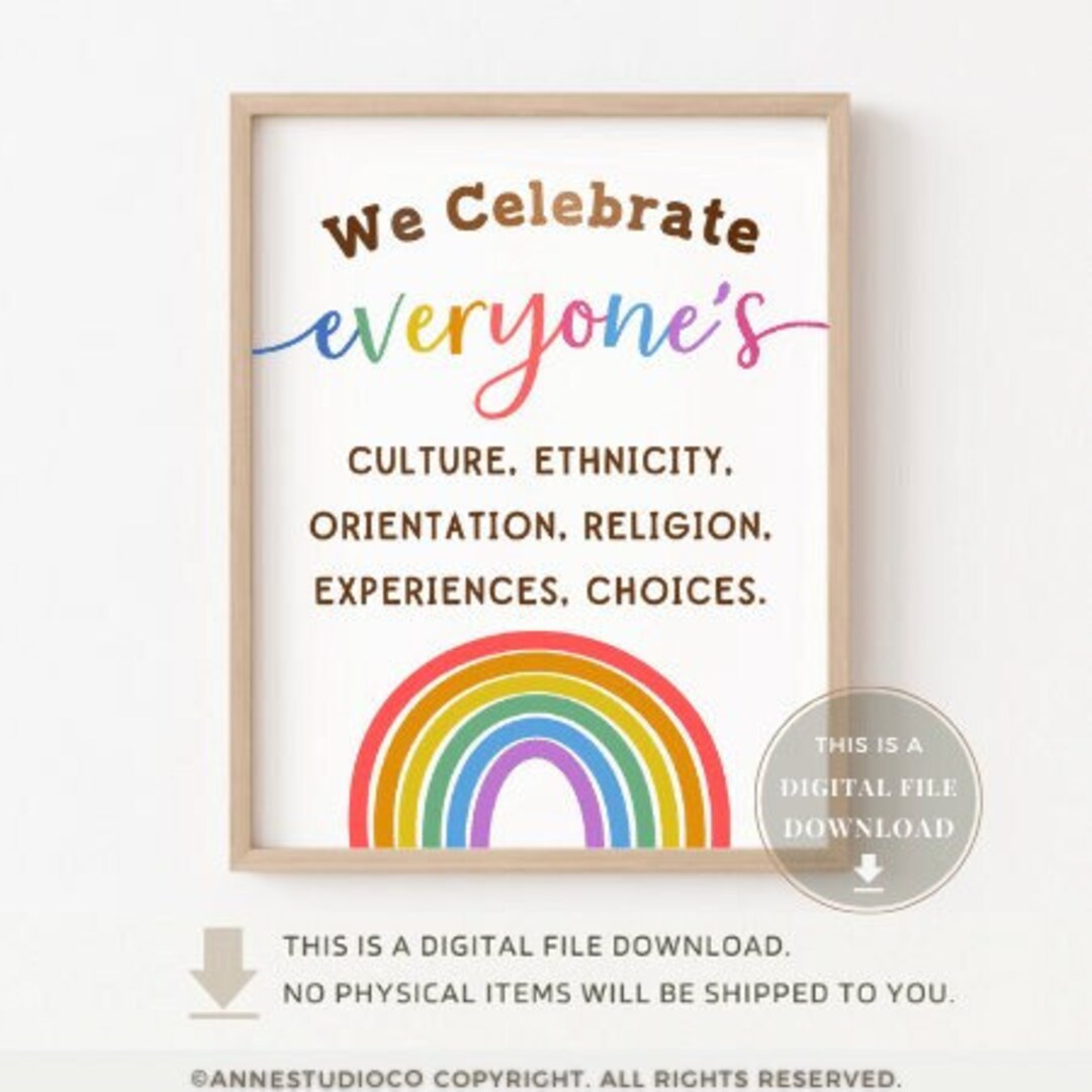 Diversity School Counselor Office Decor Social Worker Poster ...