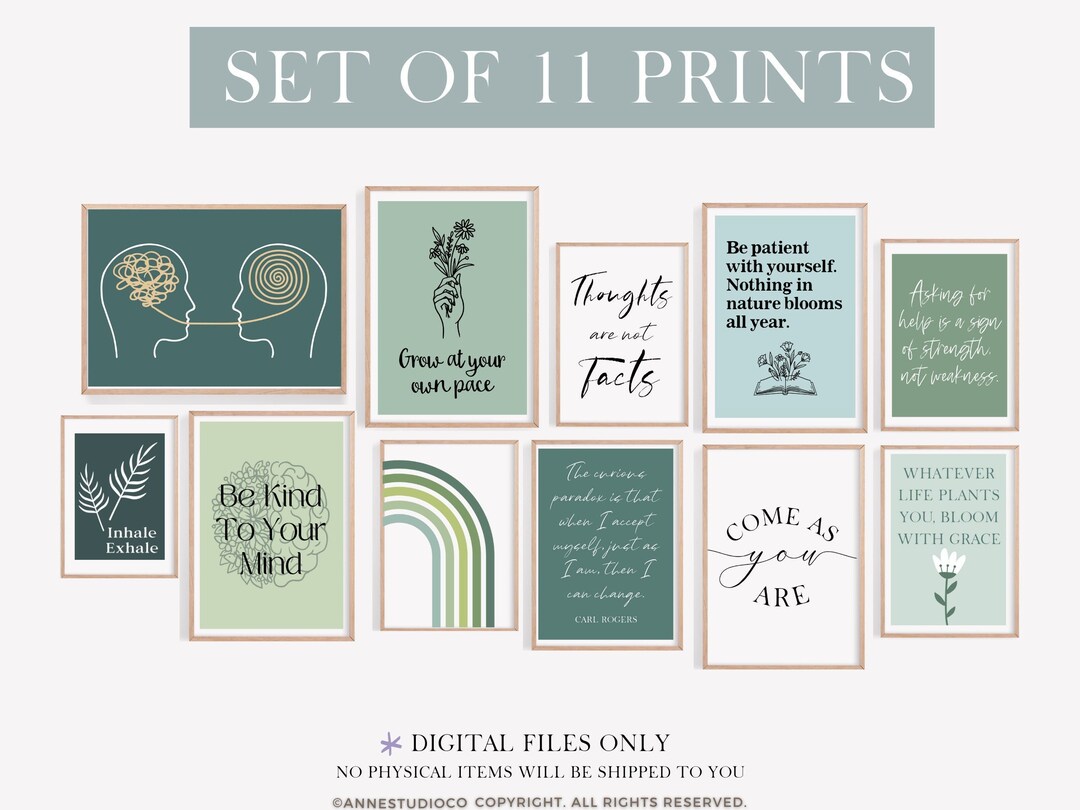 11 Therapist Office Decor Signs Counseling Posters Therapy Wall Art ...