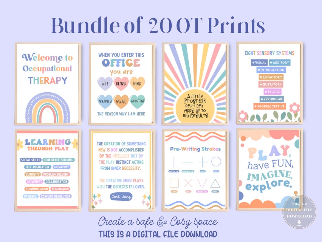 20 Occupational Therapy Decor OT Therapist Poster School Office Wall ...