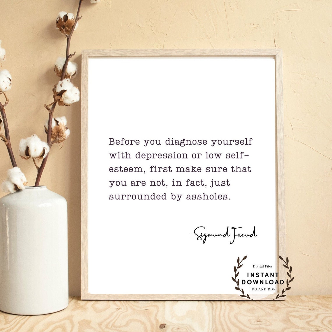 Sigmund Freud Quotes Poster Therapist Office Decor School Counselor ...