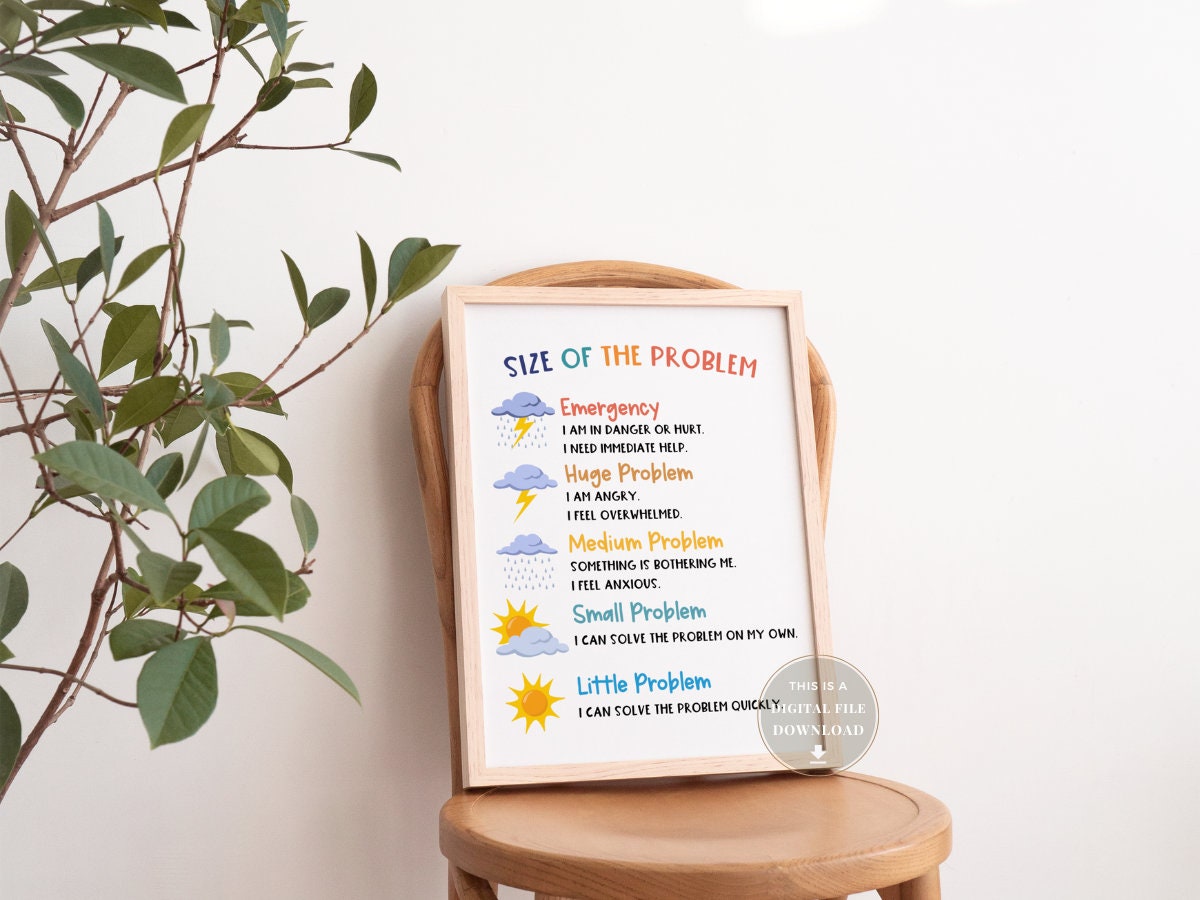 Size of Problem Calming Corner Poster School Counselor Office - Etsy