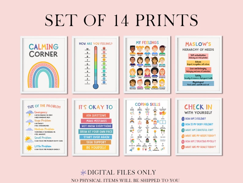 14 Calming Down Corner Decor Sign School Counselor Calm - Etsy