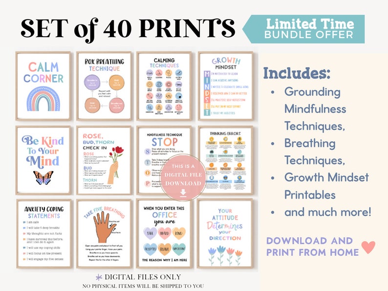 40 School Counselor Sign Posters Therapist Office Decor Social Worker ...