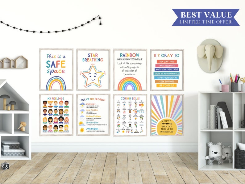 30 Calming Corner Wall Art Poster Calm Down Strategies Sign - Etsy