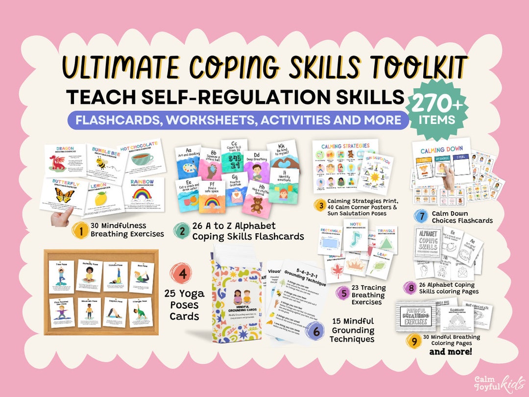 270 Calming Corner Kit Bundle Coping Skills SEL Kids Self Regulation ...