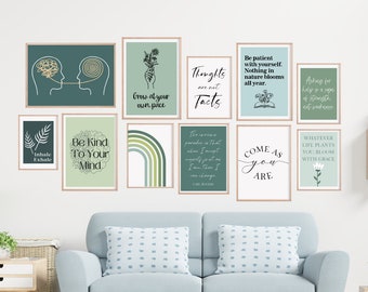 25 Mental Health Posters, Psychology Wall Art Prints, Therapy Office ...