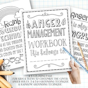 Anger Management for Kids Workbook Worksheets Calming Strategies ...