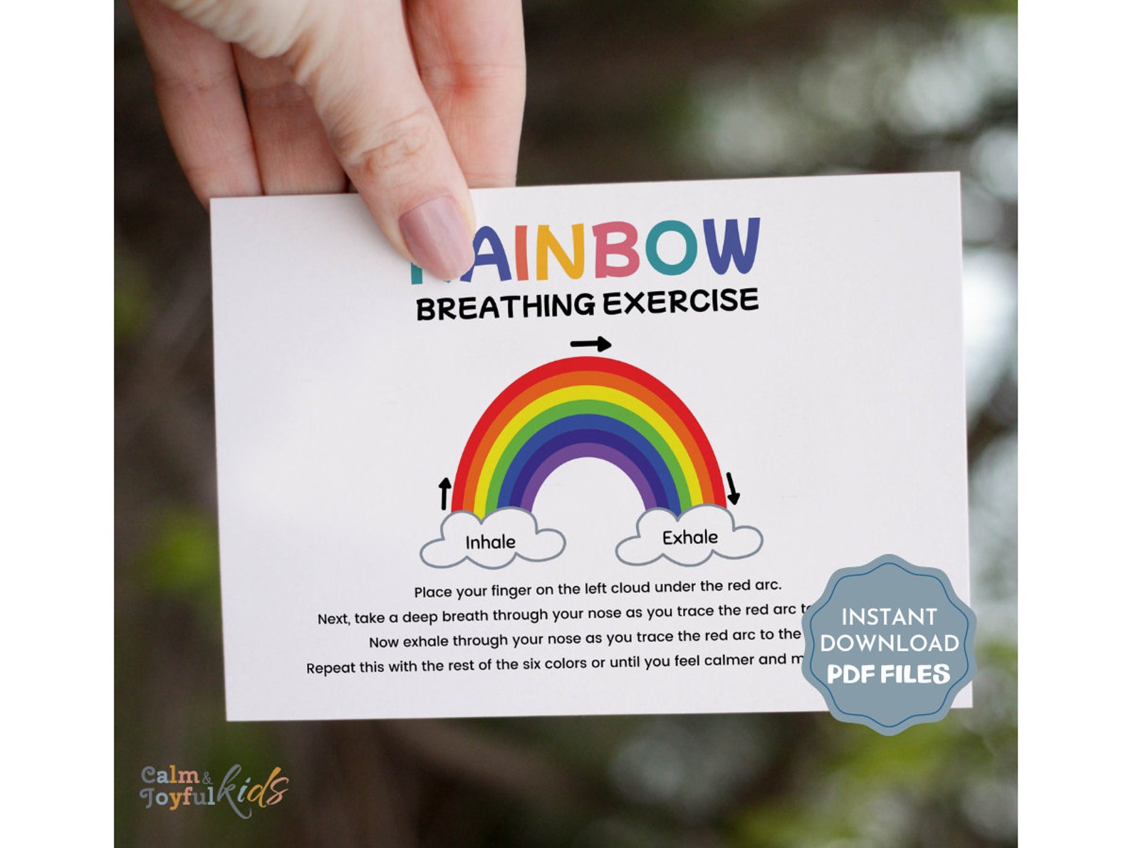 30 Mindfulness Breathing Cards Poster for Kids Mindful - Etsy