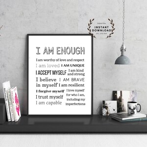 Affirmations School Social Worker Office Counseling Wall Art Counselor ...