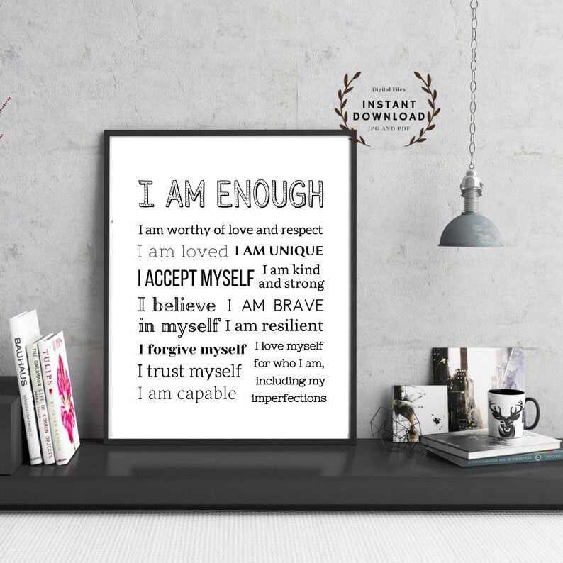 Affirmations School Social Worker Office Counseling Wall Art - Etsy