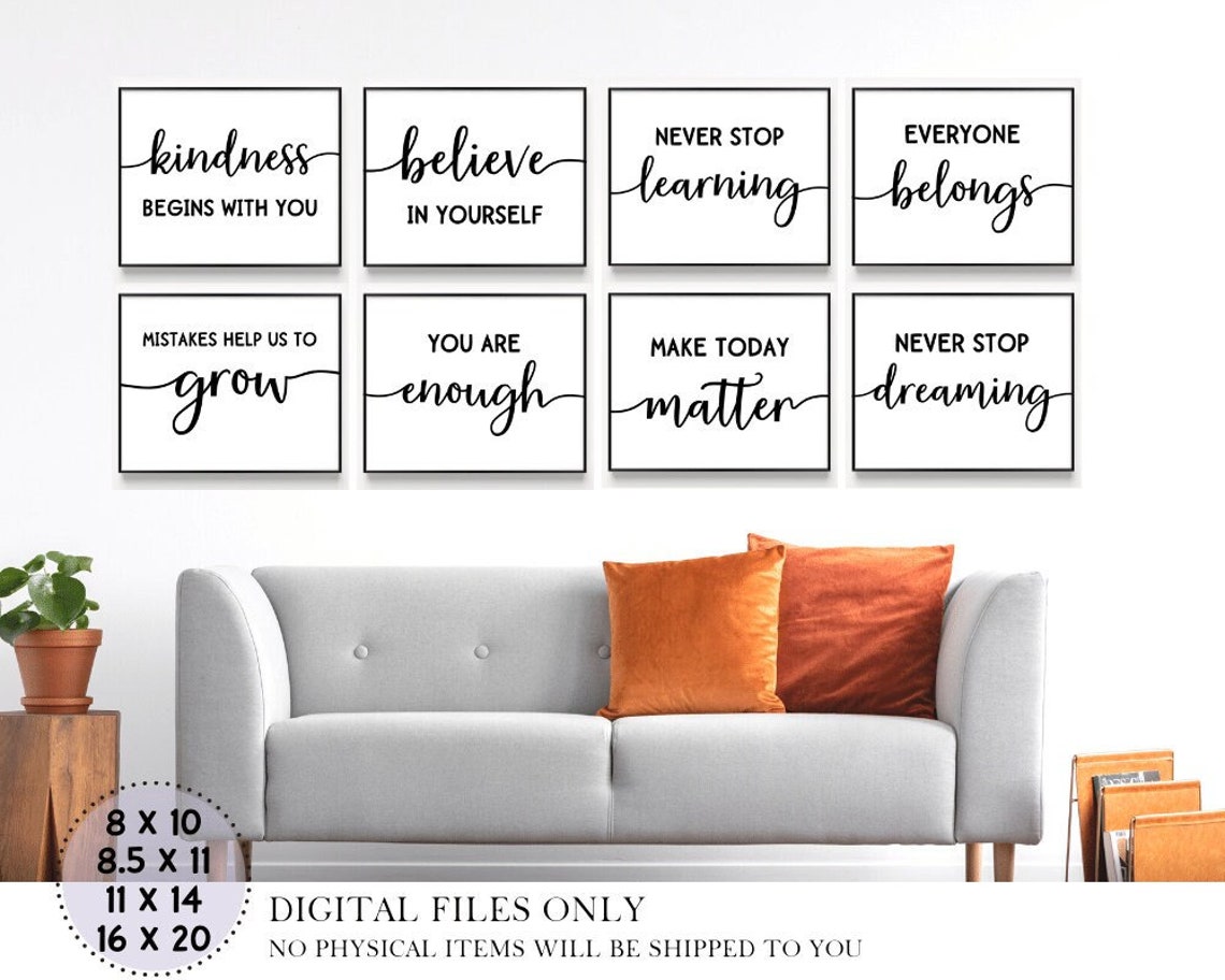 Bundle Set of 8 School Social Work Office Decor Prints - Etsy
