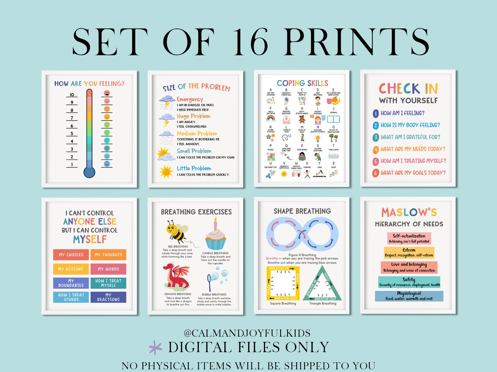 16 Calm Down Corner Posters Sign Kit Calming Decor Print - Etsy Australia