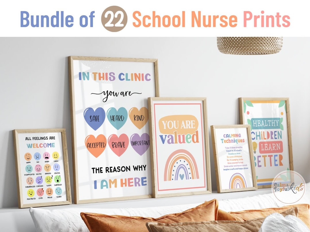 22 Nursing Room Decor Sign School Nurse Decorations Posters Health ...