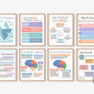 50 School Counseling Posters Counselor Office Decor Psychologist ...