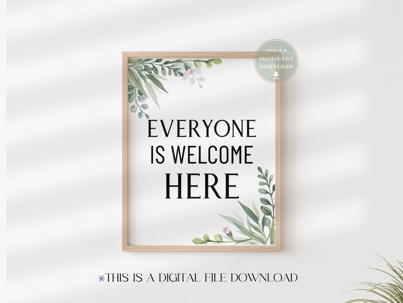 Everyone is Welcome Here Poster Sign School Counselor Office - Etsy