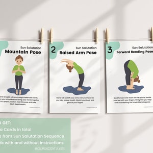 25 Yoga Poses Cards Calm Down Corner Calming Printable Kit School ...