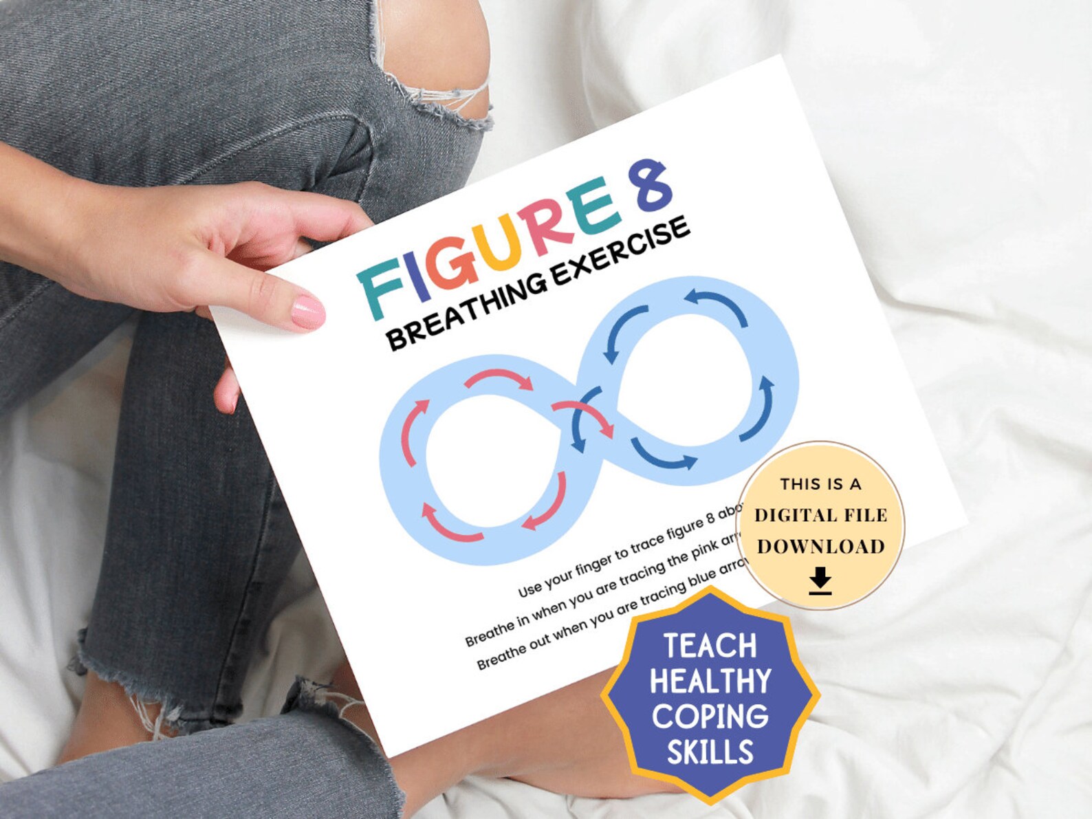 30 Breathing Exercises Poster Cards Mindful Coping Skills SEL - Etsy