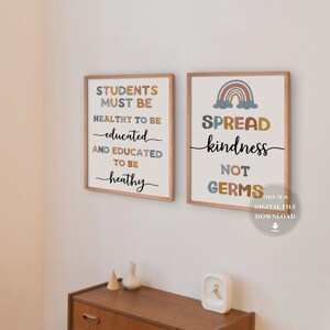 14 School Nurse Office Decor Posters Boho Health Clinic Wall Art ...