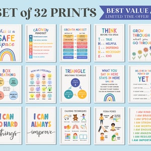 32 Calming Corner Poster Decor Calm Down Corner Bundle Toddler ...