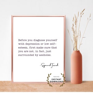 Sigmund Freud Quotes Poster Therapist Office Decor School Counselor ...