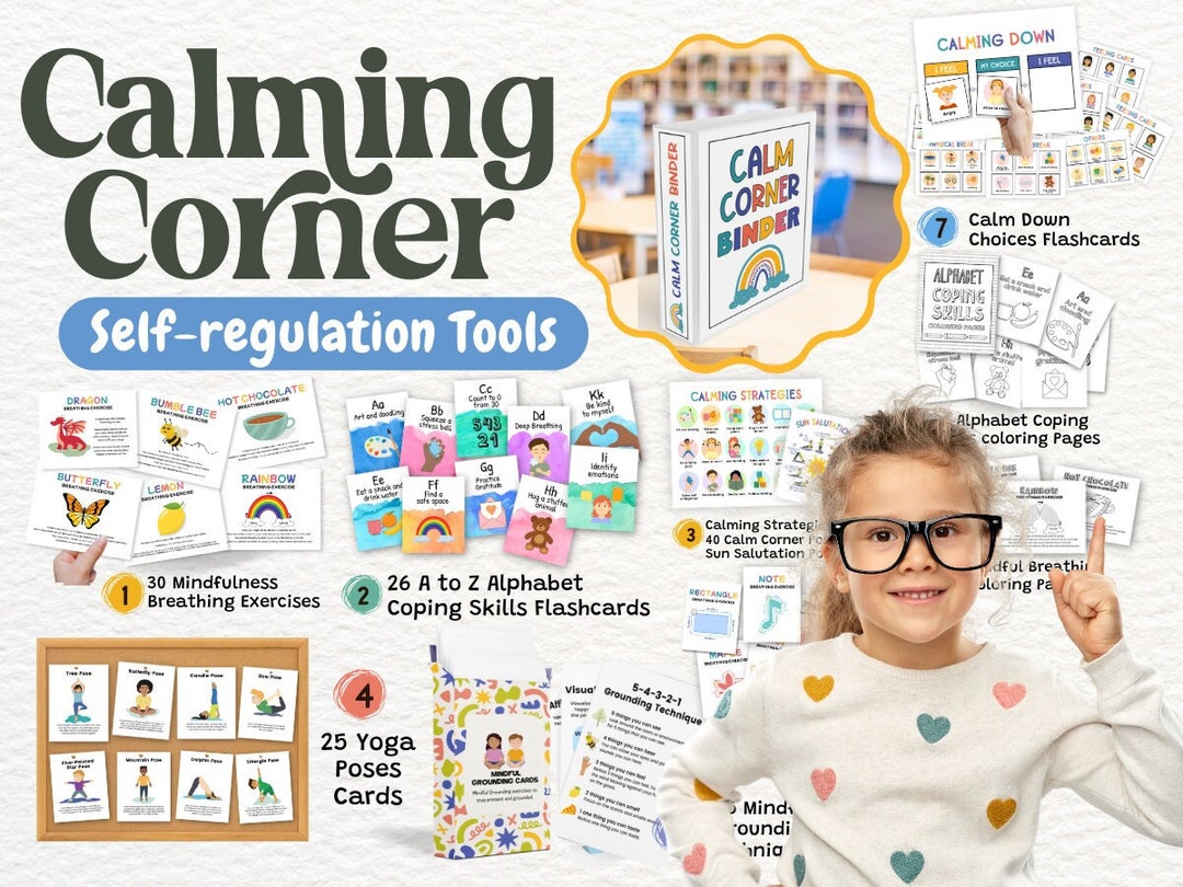 Self Regulation Bundle Calming Corner Kit Tools Kids Emotions Chart ...