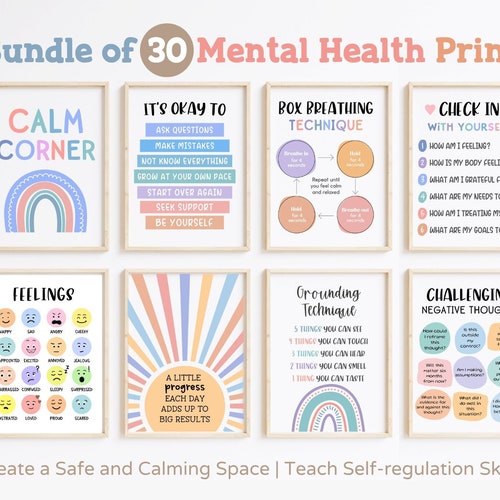 20 School Counseling Signs Posters Psychologist Office Decor - Etsy