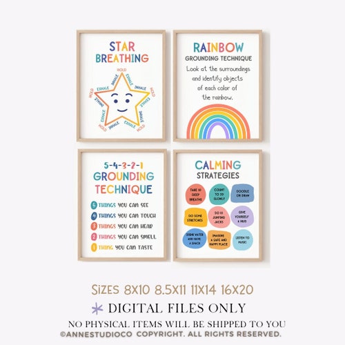 Calm Down Corner Posters Printable School Counselor Poster - Etsy