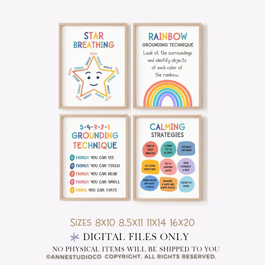 Calm Down Corner Posters Printable School Counselor Poster - Etsy