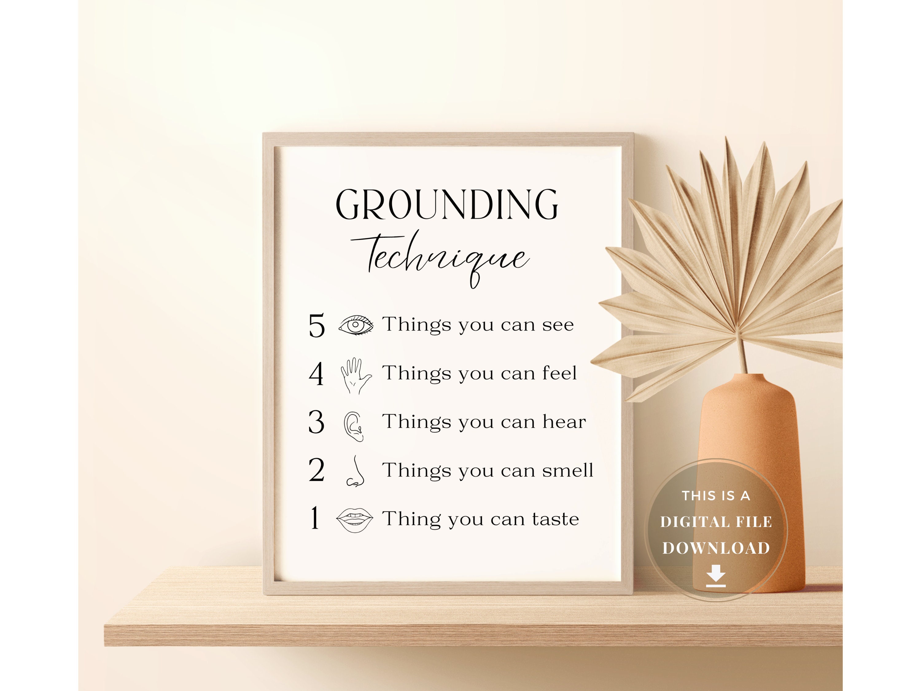 Grounding Technique School Psychologist Office Decor Poster - Etsy