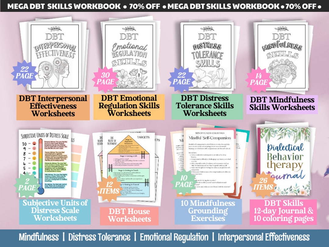 DBT Bundle Tools Teens Worksheets Skills Dialectical Behavior Therapy ...