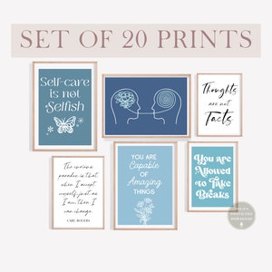 20 Therapist Office Decor Signs Social Worker Posters Therapy Wall Art ...