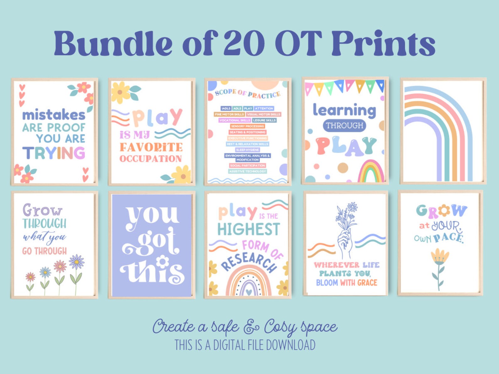 20 OT Poster Occupational Therapist Office Decor Play Therapy - Etsy