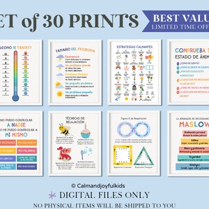 30 Spanish Classroom Educational Posters Wall Art Bundle Decorations ...