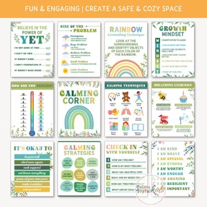 32 Calm Down Corner Posters Printable Sign Kit Calming Decor Print ...