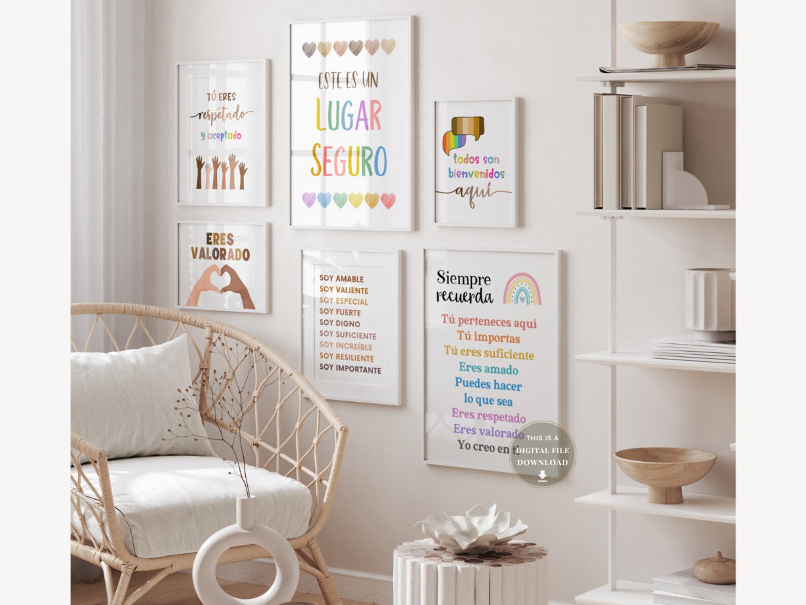 12 Spanish Inclusion Posters School Counselor Office Decor - Etsy