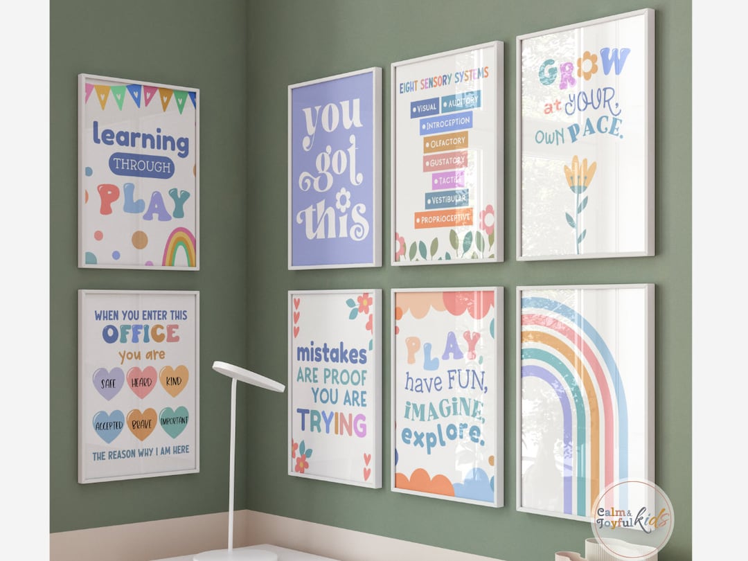 20 Occupational Therapy Poster Occupational Therapist Office Decor Play ...