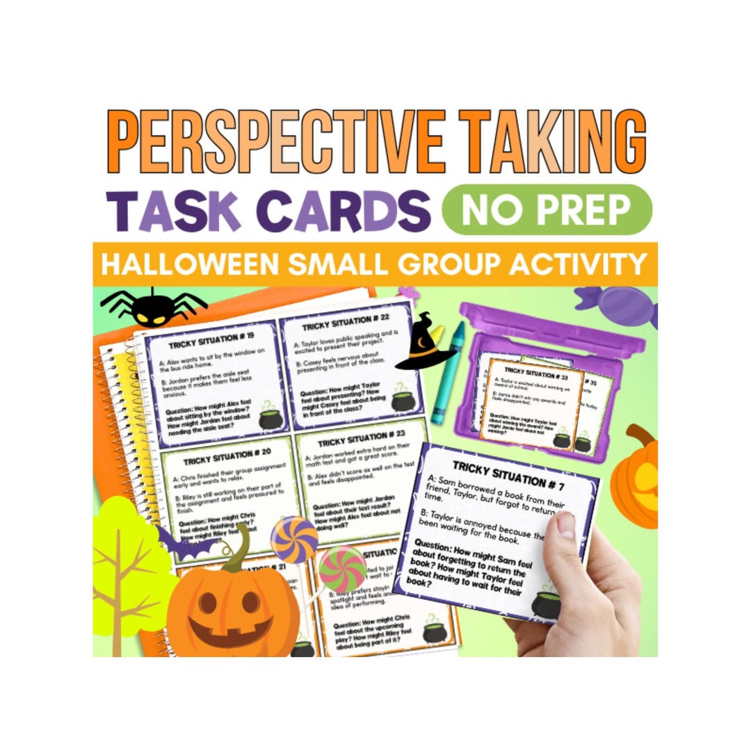 Halloween Counseling Activities Perspective Taking Scenarios SEL Social ...