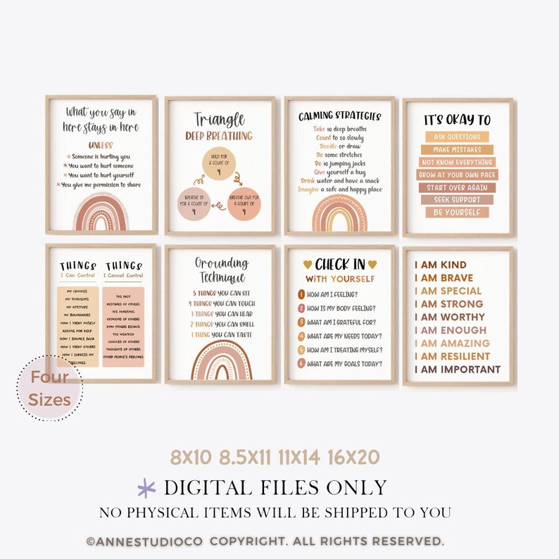 Boho School Counseling Posters Office Decor Counselor - Etsy