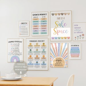 20 School Counseling Signs Posters Therapy Office Decor Counselor Wall ...