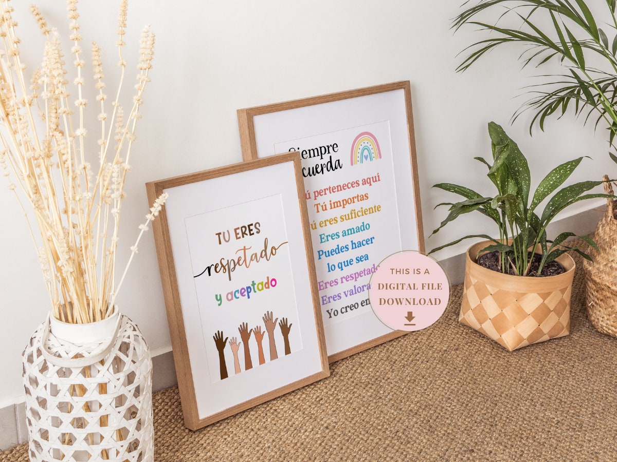 Spanish Classroom Posters Bundle Decor Class Signs Teacher - Etsy