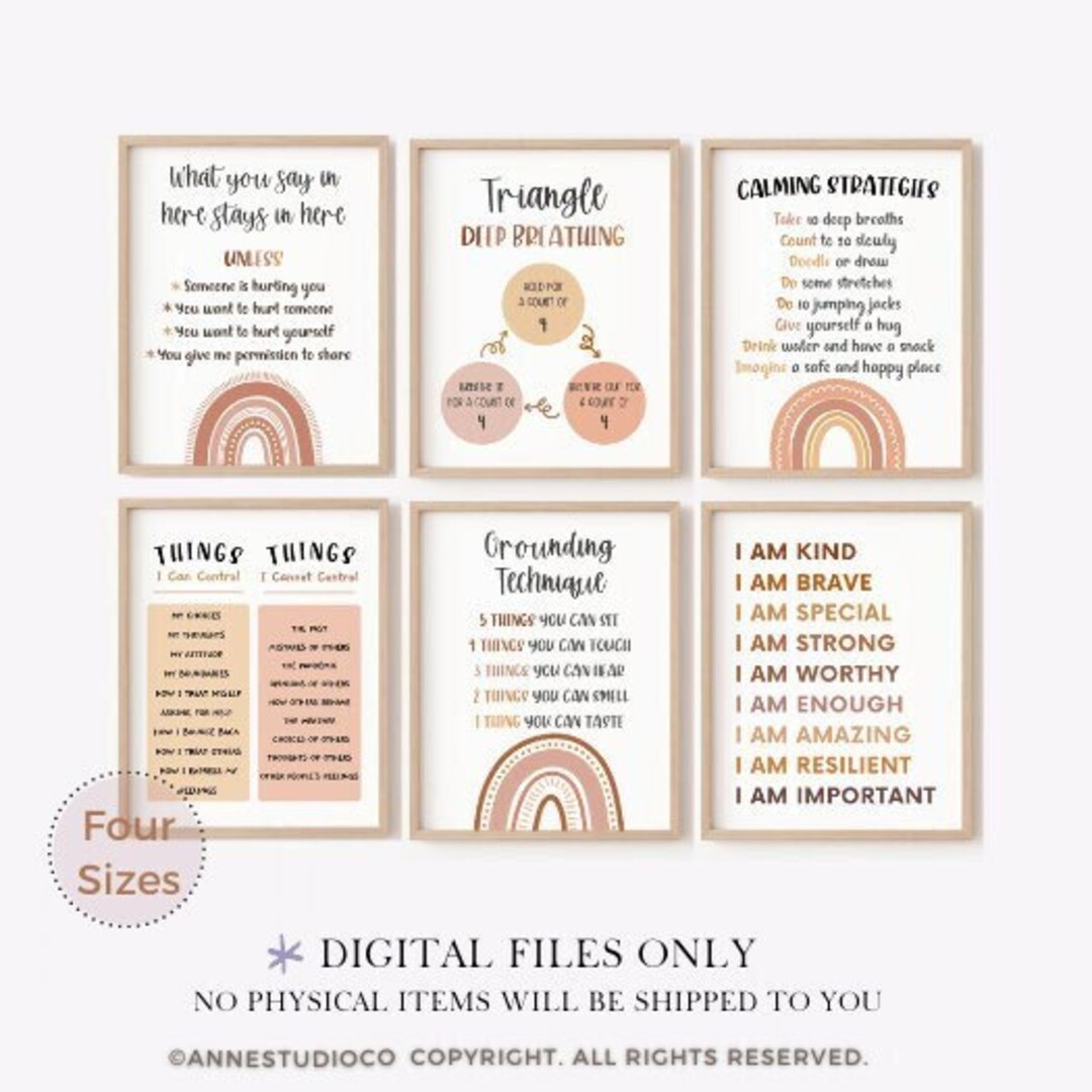 Boho School Counselor Office Decor Counseling Poster Social Worker Wall ...