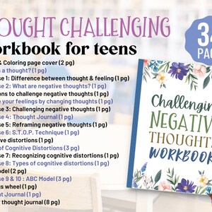 Challenging Negative Thoughts Worksheet Children Anxiety Cognitive ...