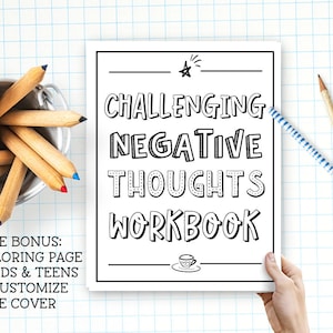 Challenging Negative Thoughts Worksheet Children Anxiety Cognitive ...