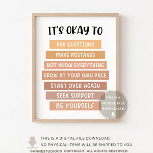 Boho School Counseling Posters Office Decor Counselor Psychologist ...