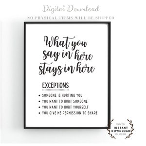 Confidentiality Poster Print Counseling Office Decor School Counselor ...