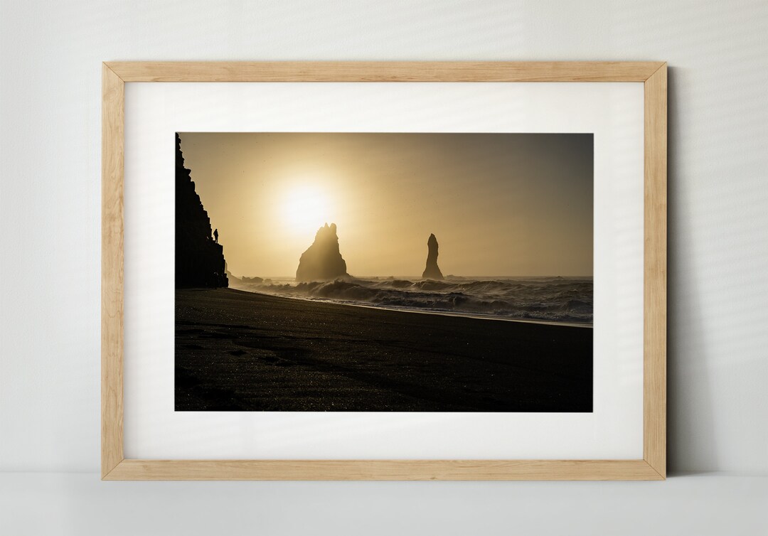 Reynisfjara Beach, Iceland poster, Fine Art Print, Canvas Countryside ...